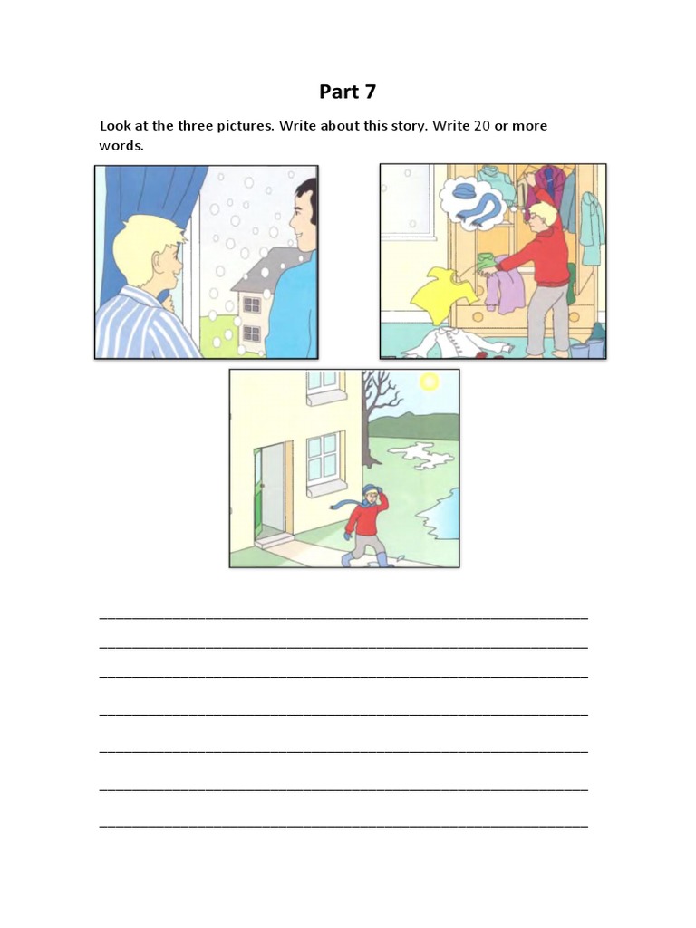 Kids' Picture Story Writing Task | PDF