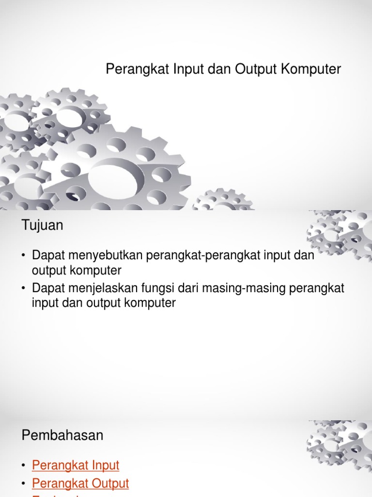 Perangkat Input Dan Output Komputer | PDF
