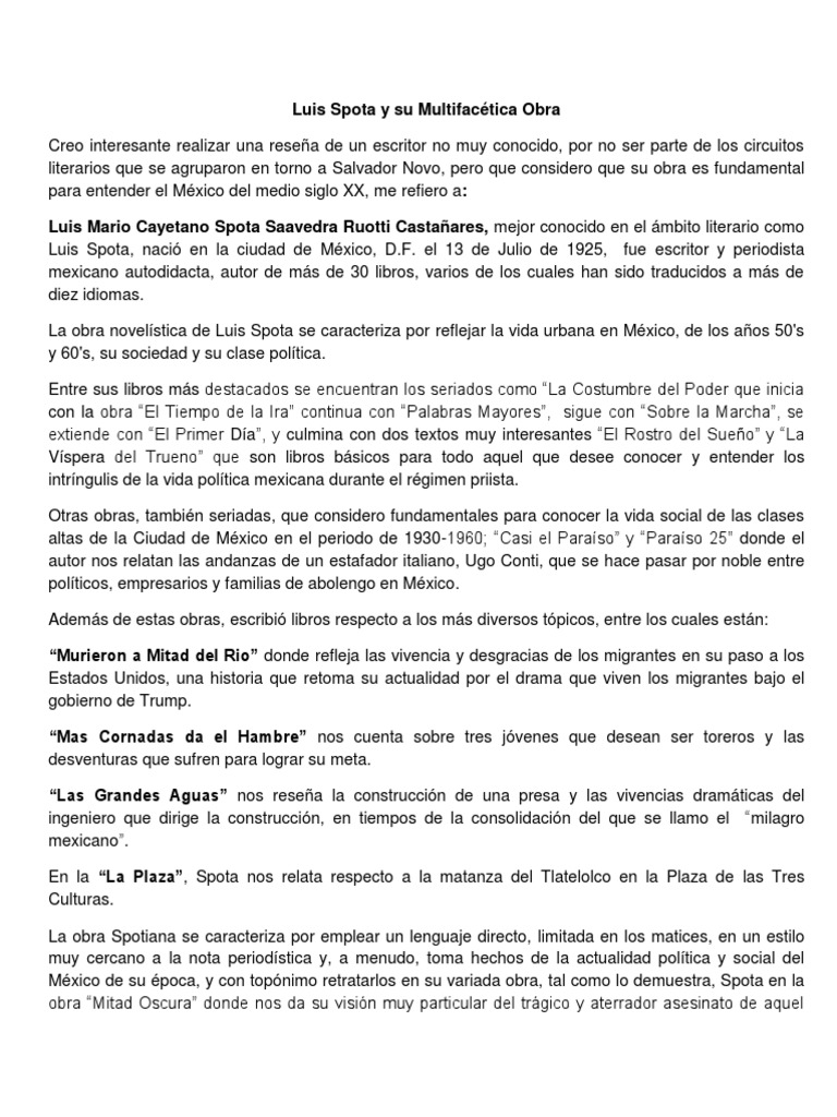 Luis Spota | PDF