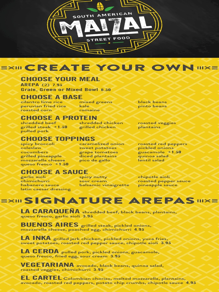 Maizal DC Opening Menu | PDF | Pickling | Salad