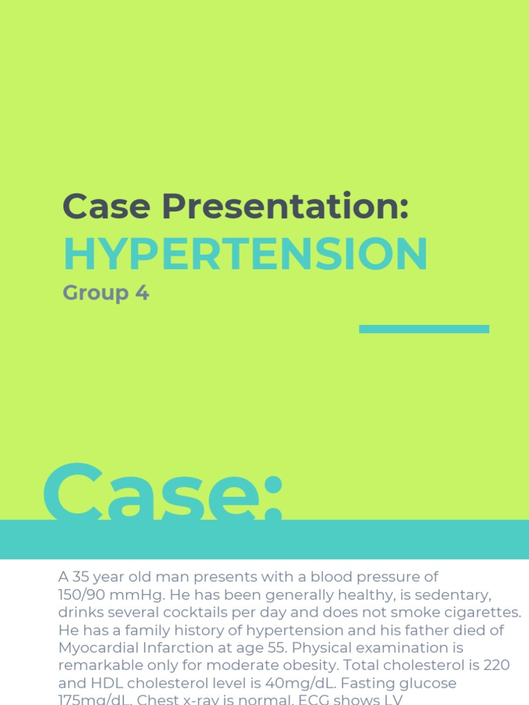 Hypertension Case Presentation | PDF | Hypertension | Medical Specialties