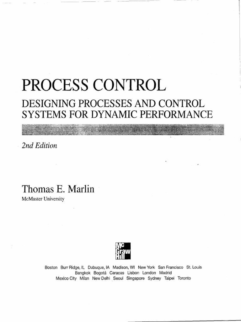 Process Control-Thomas E Marlin | PDF | Control Theory | Systems Theory