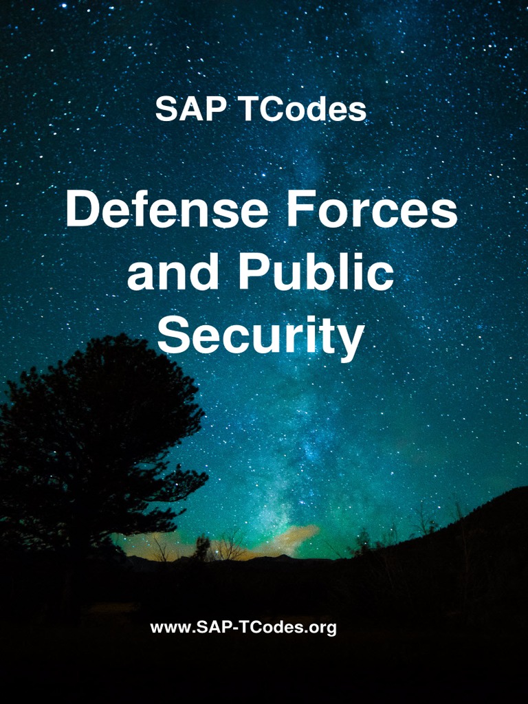 SAP T-Codes Module IS - DFPS Defense Forces and Public Security ...