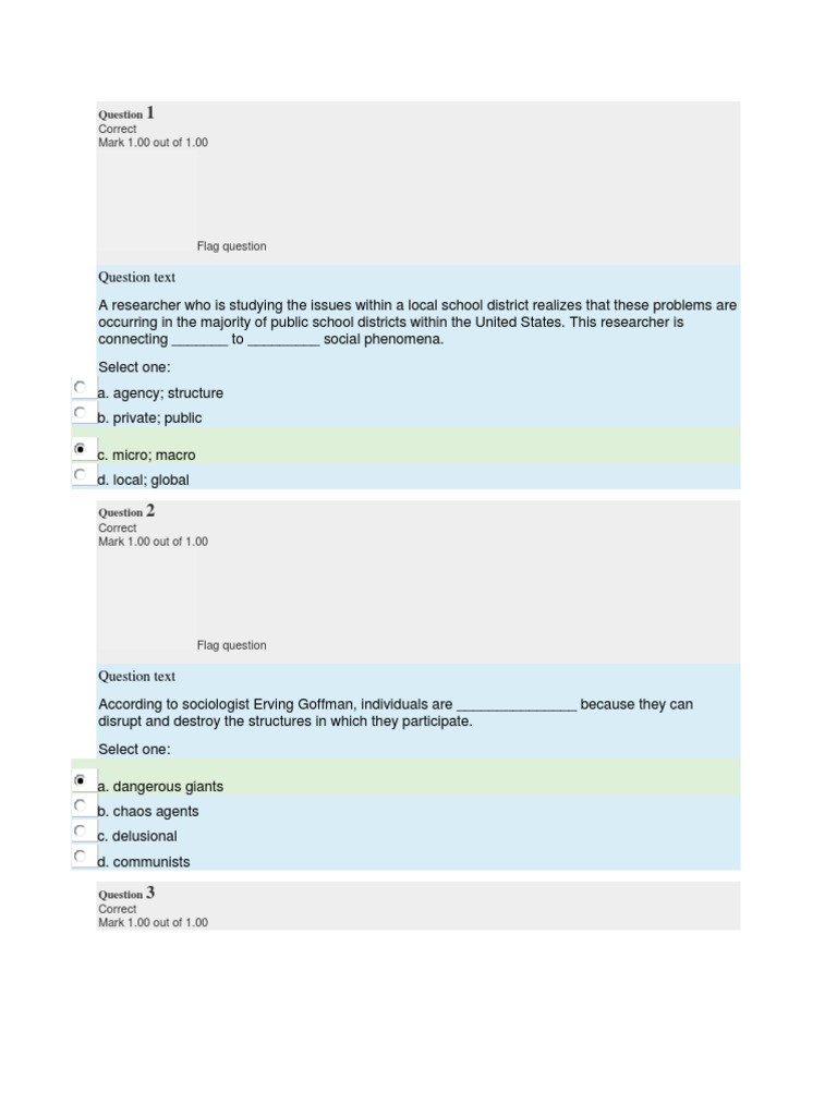 CSUN SOC 150 Quiz 1 | PDF | Social Structure | Sociology