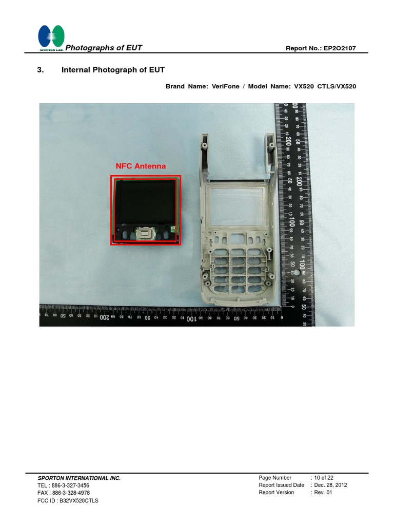 VeriFone VX520 CTLS EUT Photographs | PDF | Financial Technology ...