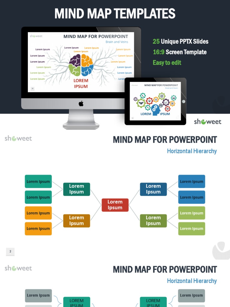 Mind Map Templates Showeet (Widescreen) | PDF | Visual Journalism ...