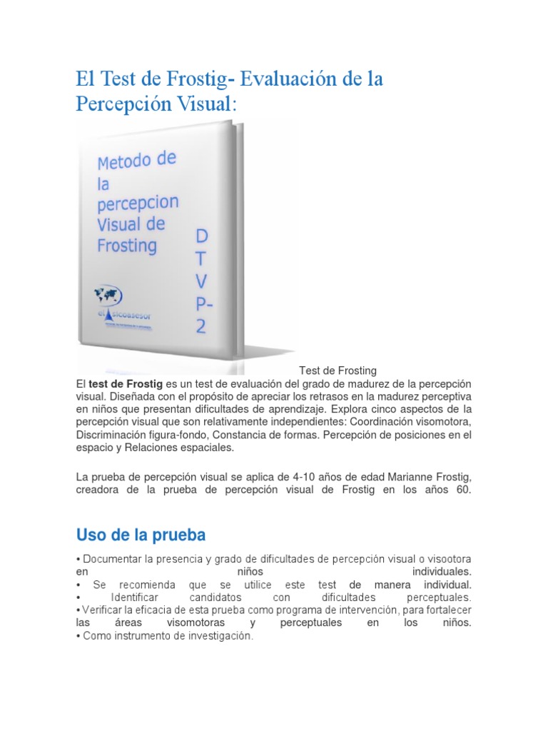 El Test de Frostig | Percepción | Aparición | Prueba gratuita de 30 ...