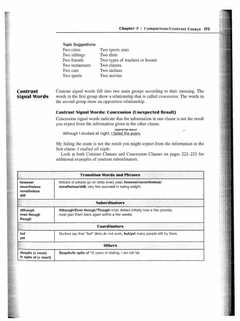 Contrast Signal Words | Download Free PDF | Prime Minister | Jazz