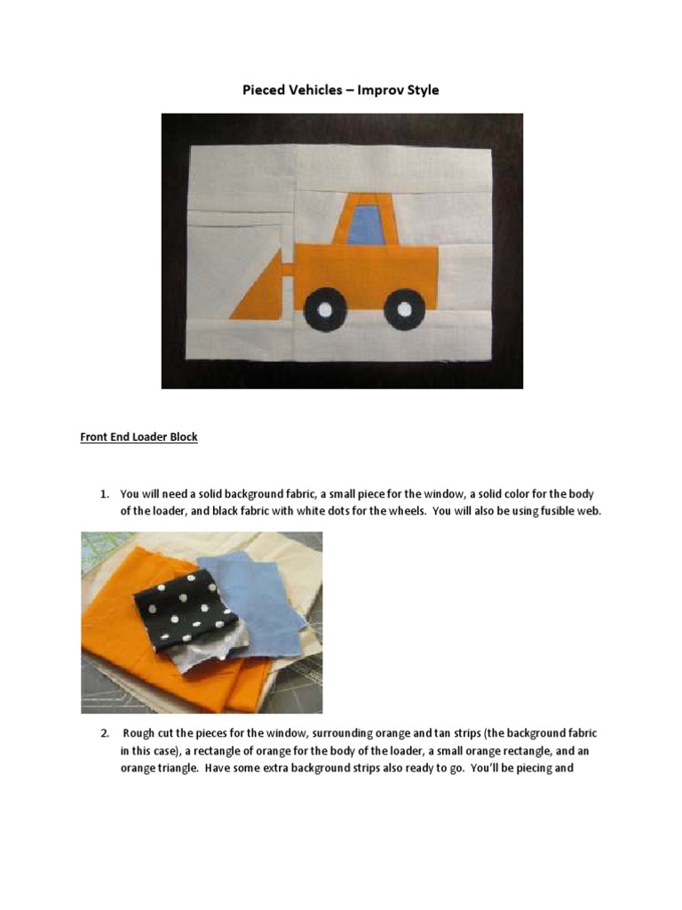 Front End Loader Tutorial | Download Free PDF | Sewing | Loader (Equipment)