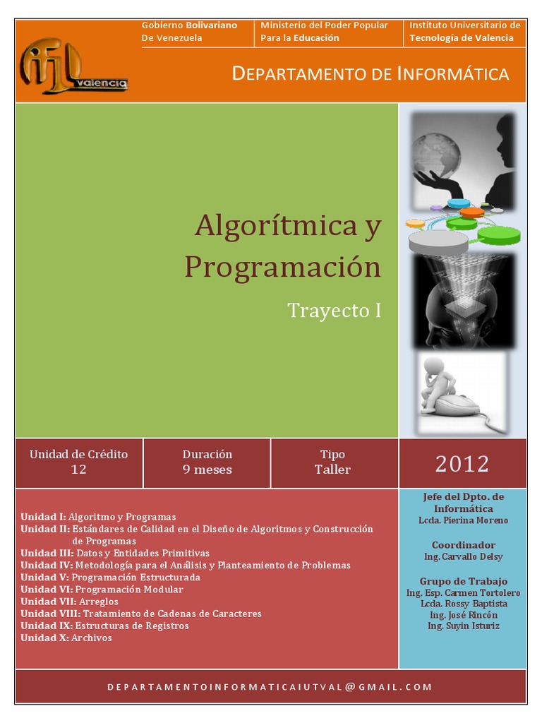 IUTVAL - Formato Guía Algorítmica y Programación | PDF | Algoritmos | Programación de computadoras