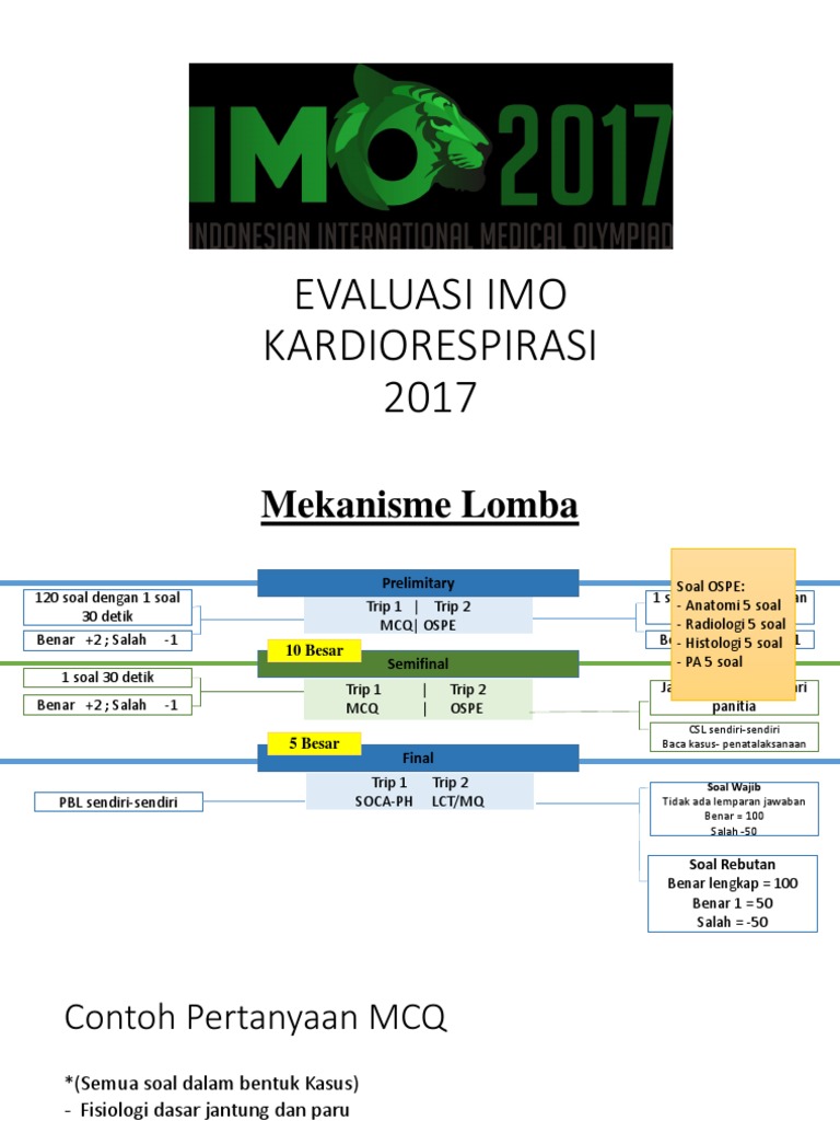 Contoh Soal Lomba IMO Kardiovaskular | PDF