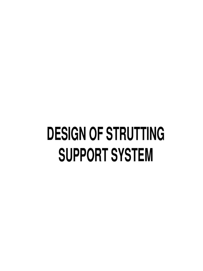 Deep Excavation Strutting Design Guide | PDF | Beam (Structure) | Deep ...