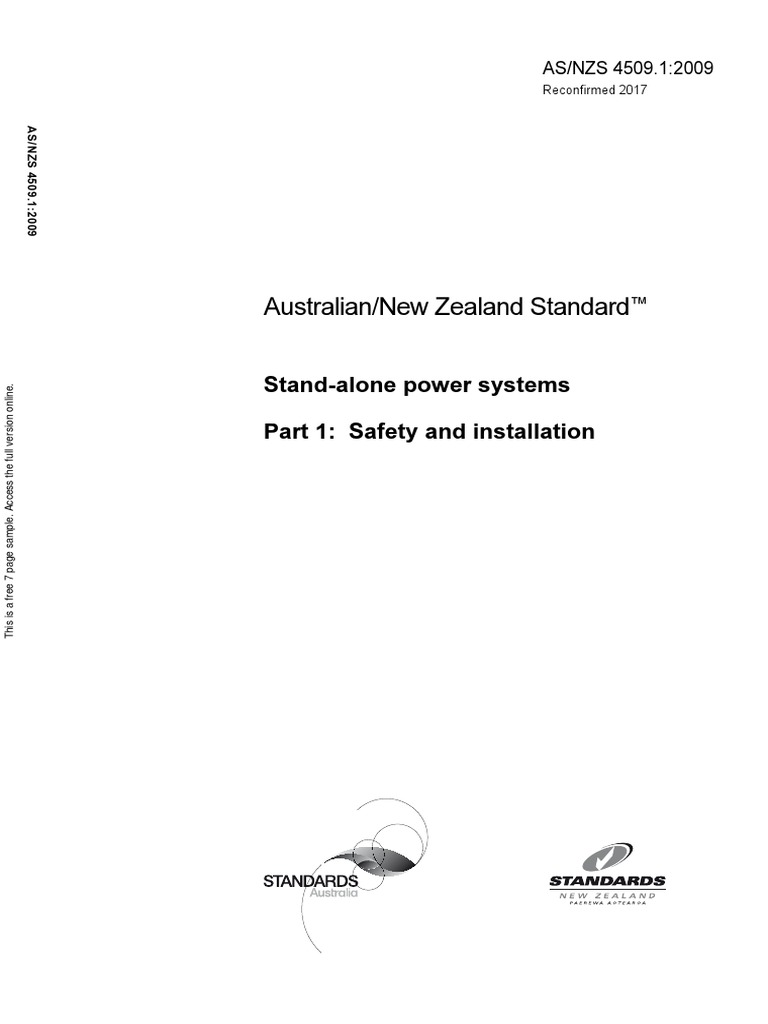 4509.1-2009 R2017 | PDF | Electric Power System | Electrical Wiring