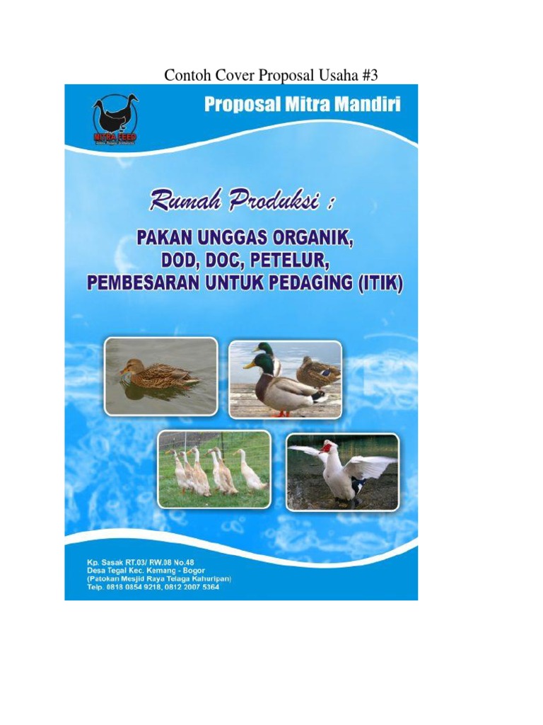 Contoh Cover Proposal Usaha 3 | PDF