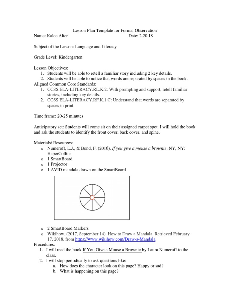 Formal Observation Lesson Plan | PDF | Lesson Plan | Learning