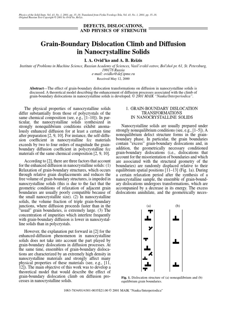 FTT Diffusion | PDF | Crystallite | Dislocation