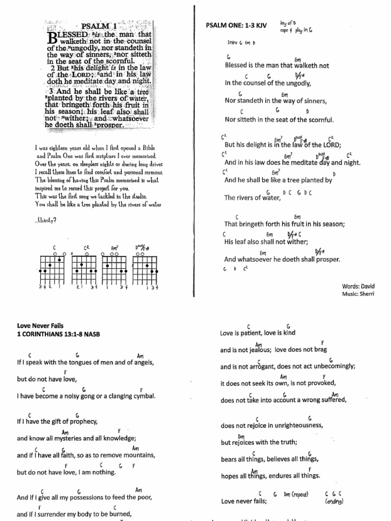 Scripture Songs Vol 1 | PDF