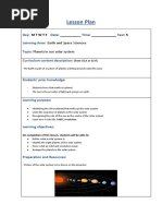 Solar System Lesson Plans | PDF | Lesson Plan | Planets