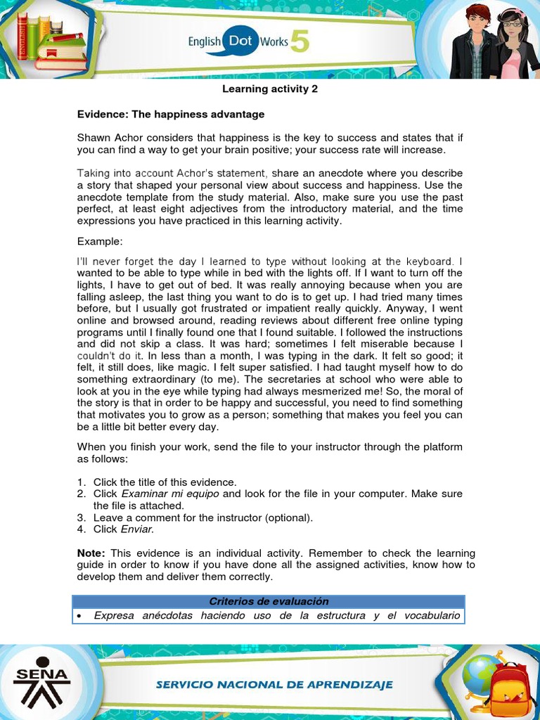 Evidence The Happiness Advantage Activity 2 | PDF | Career & Growth ...