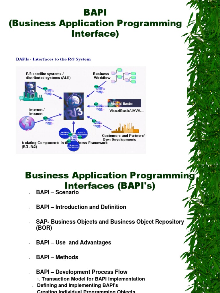 Bapi (Business Application Programming Interface) | Download Free PDF | Object (Computer Science ...