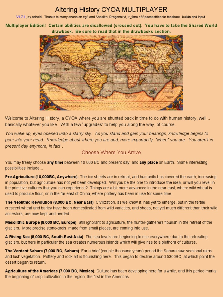 Altering History CYOA | PDF | Temperature | Agriculture