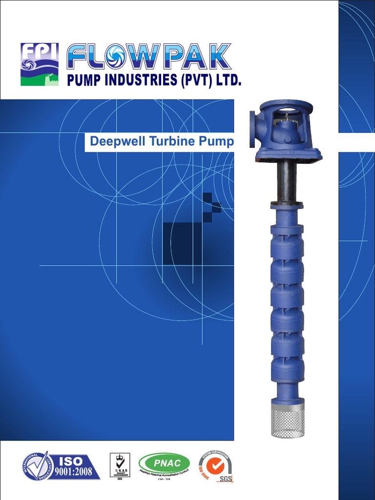 Deepwell Turbine Pump Specifications | PDF | Bearing (Mechanical) | Pump