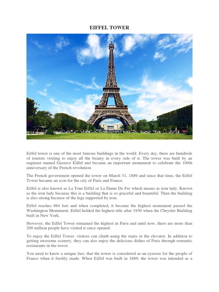 Eiffel Tower | PDF