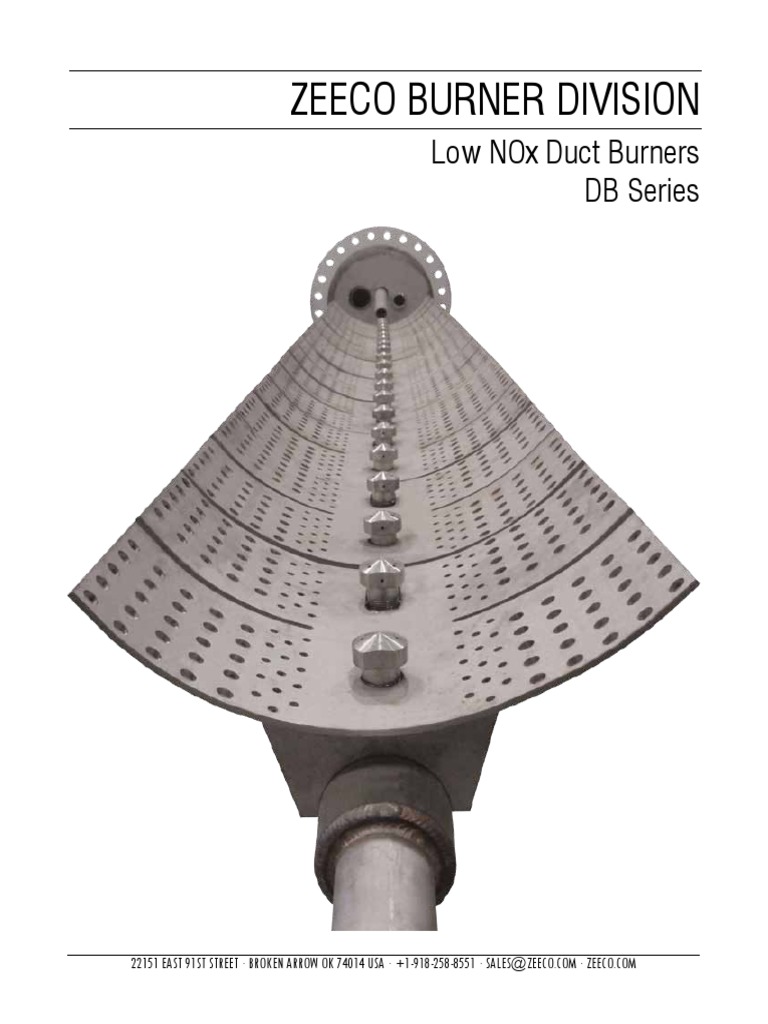 Zeeco Burner Division DB Series | PDF | N Ox | Combustion