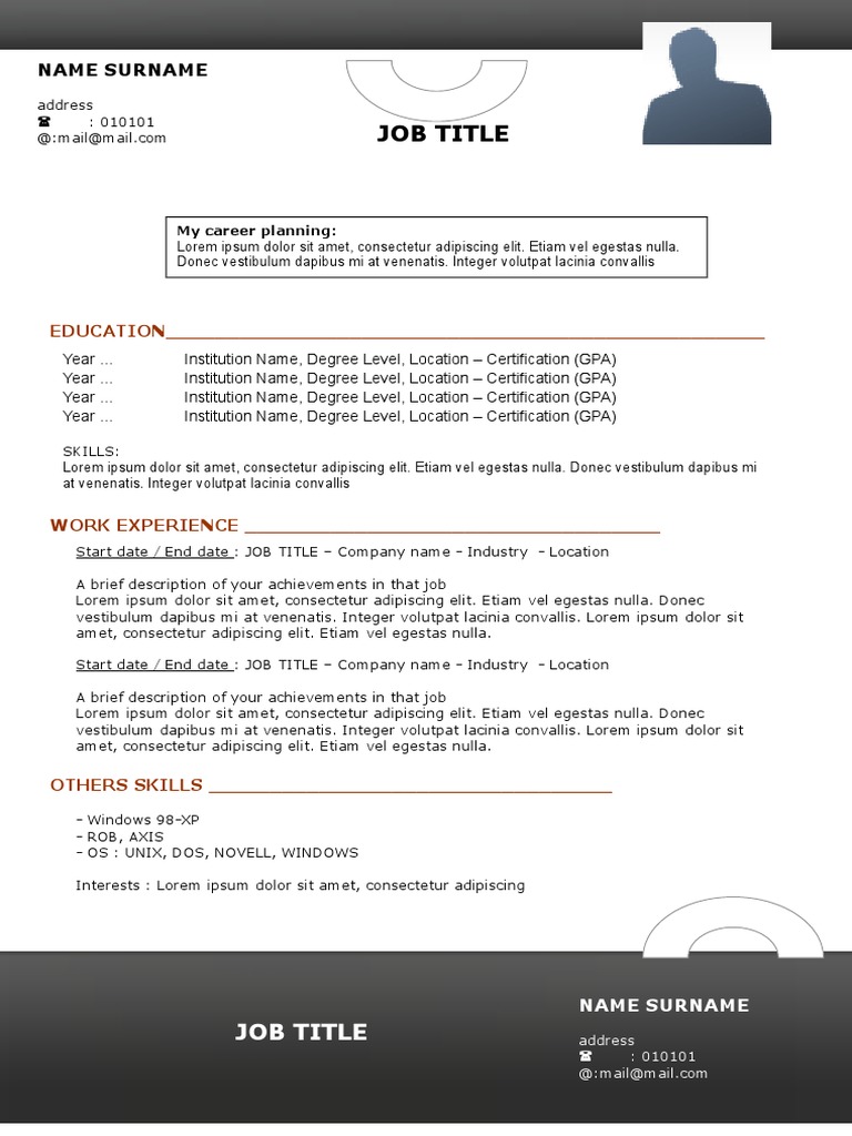 Job Title: Name Surname | PDF