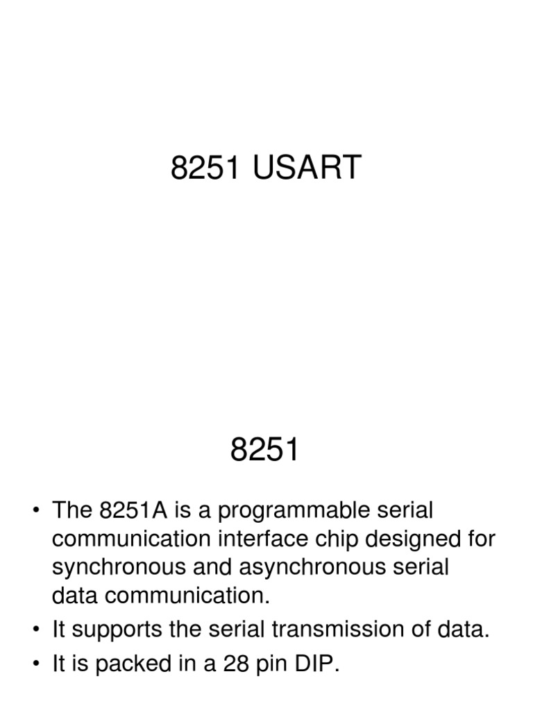 8251 - Usart Serial Communication Interface | PDF | Input/Output | Modem