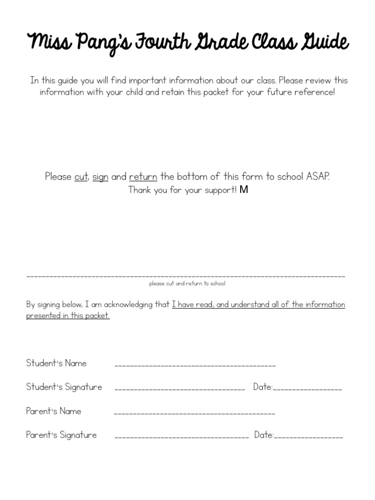 4th Grade Packet | PDF | Homework | Educational Assessment