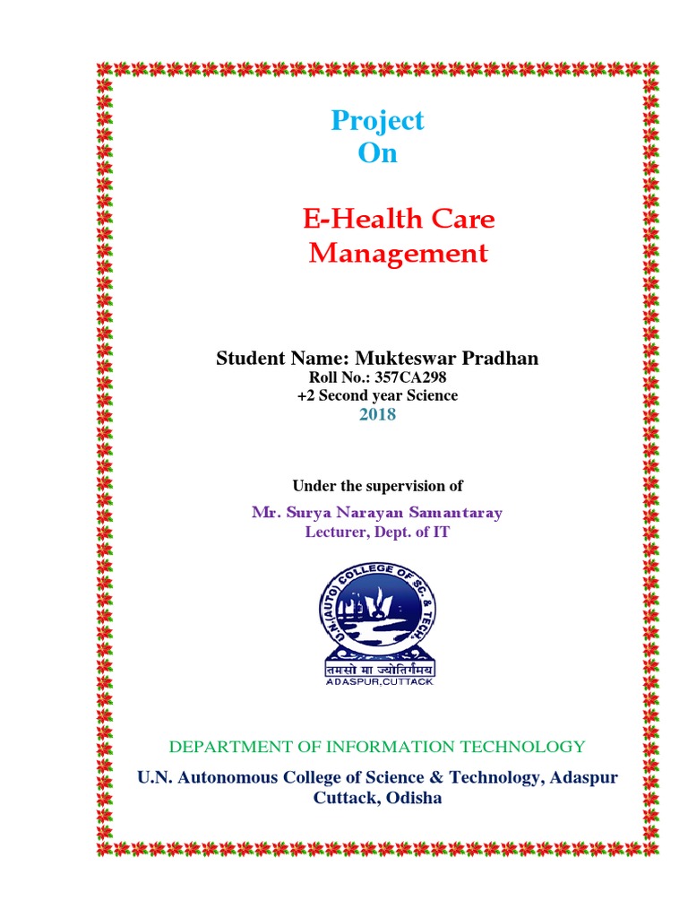 E-Health Care Management Project | PDF | Technology & Engineering