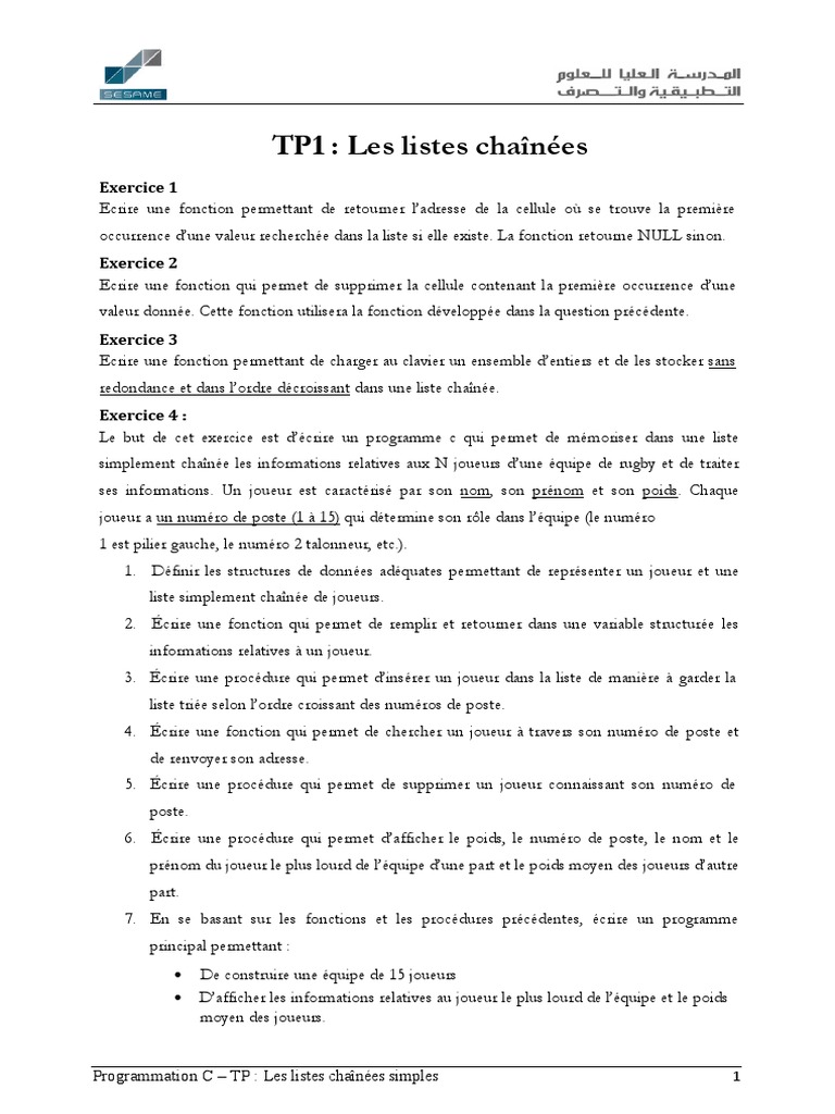 TP1 PRGC | PDF | Domaines de l'informatique | Programmation informatique