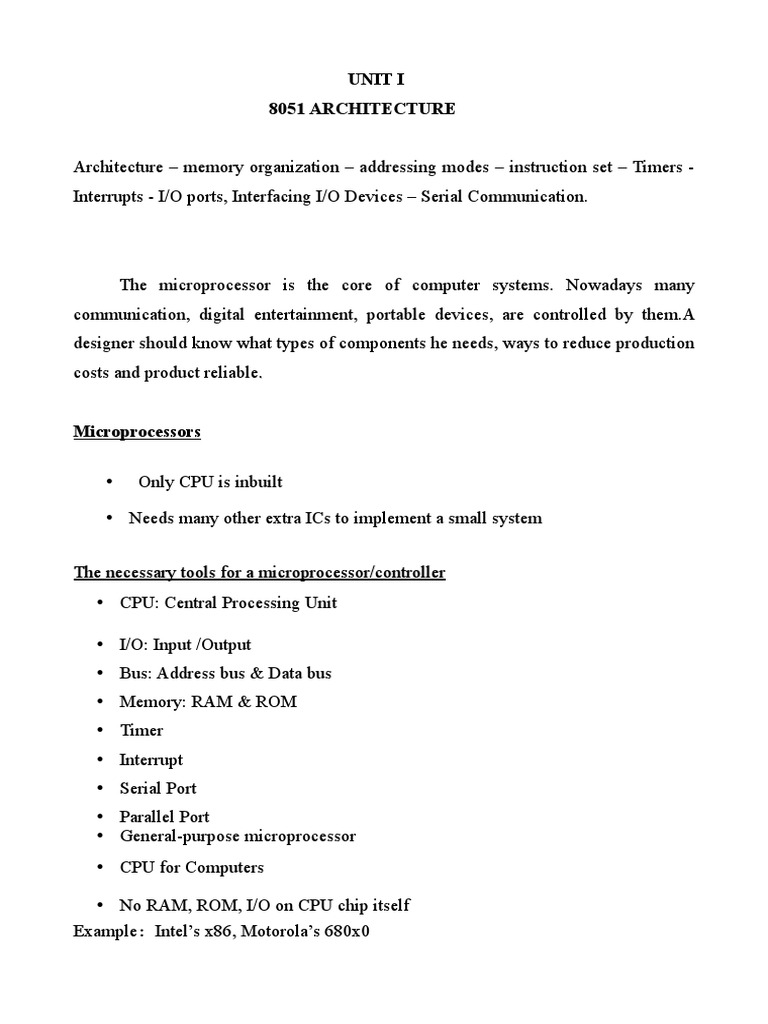 Unit 1 | PDF | Central Processing Unit | System On A Chip