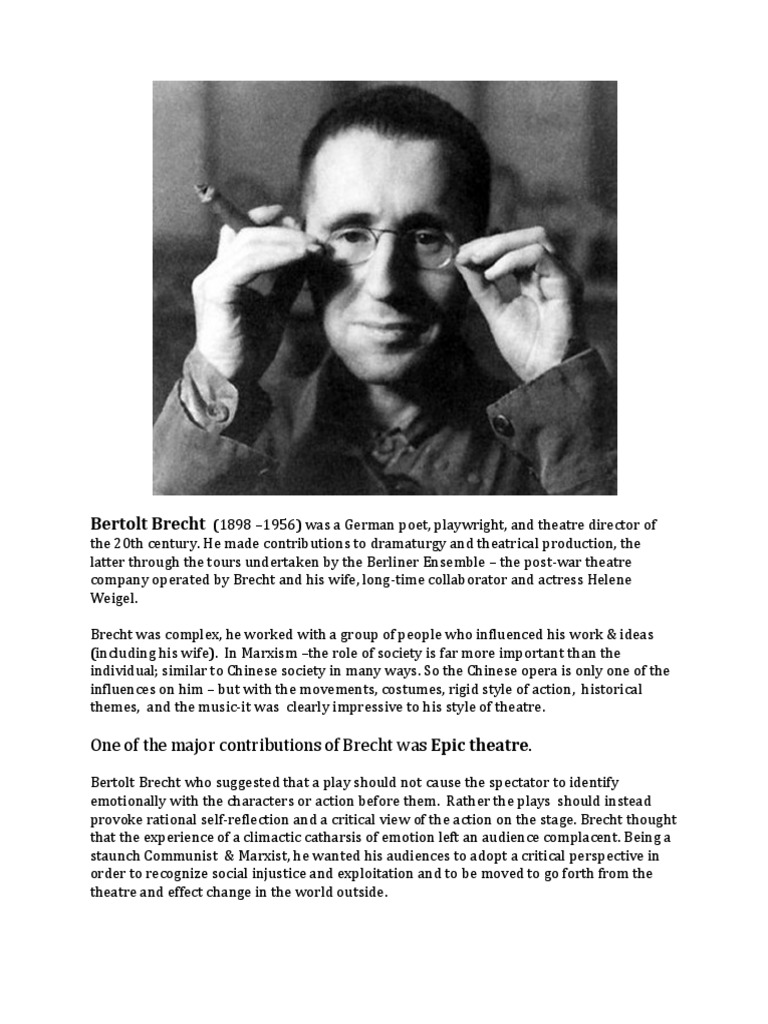 Alienation Effect Brecht | PDF | Performing Arts | Entertainment