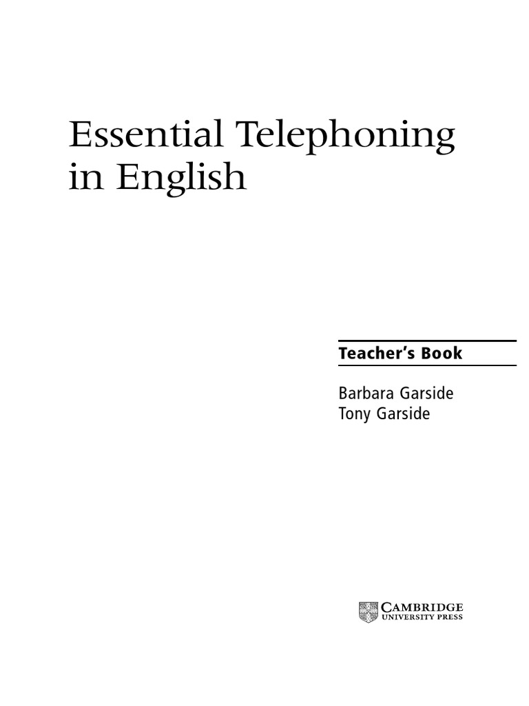 Essential Telephoning in English | PDF | Conversation | Books
