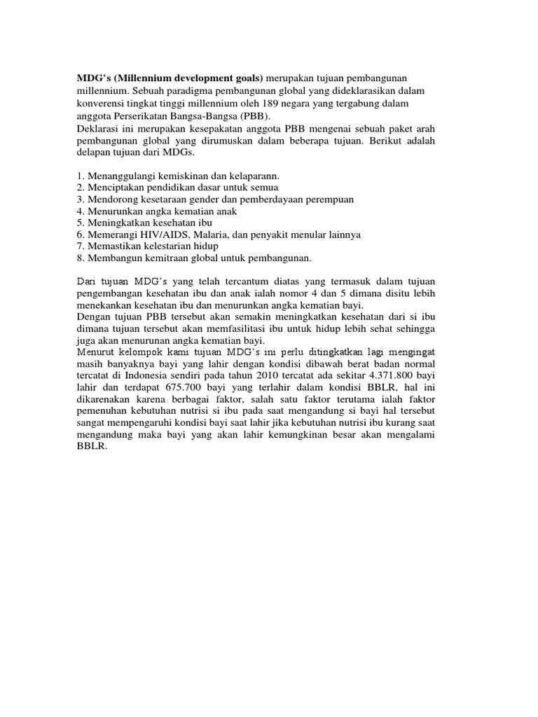 MDGs Dan SDGs | PDF