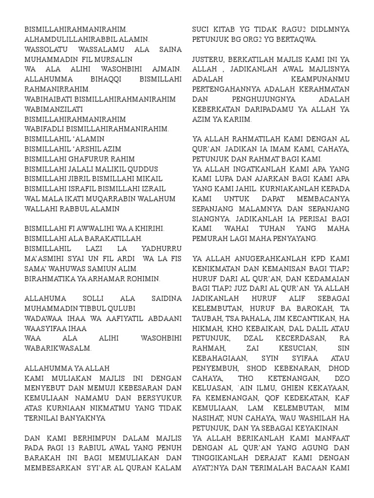 Doa Khatam Al Quran | PDF