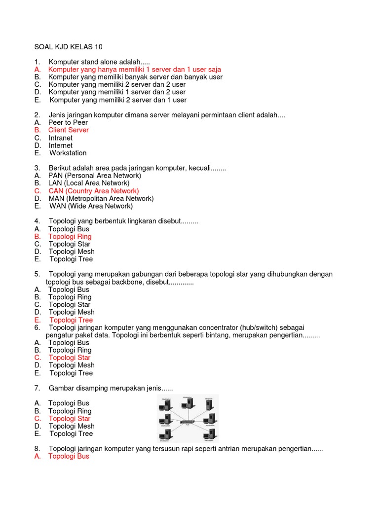 Soal KJD Kelas 10 | PDF