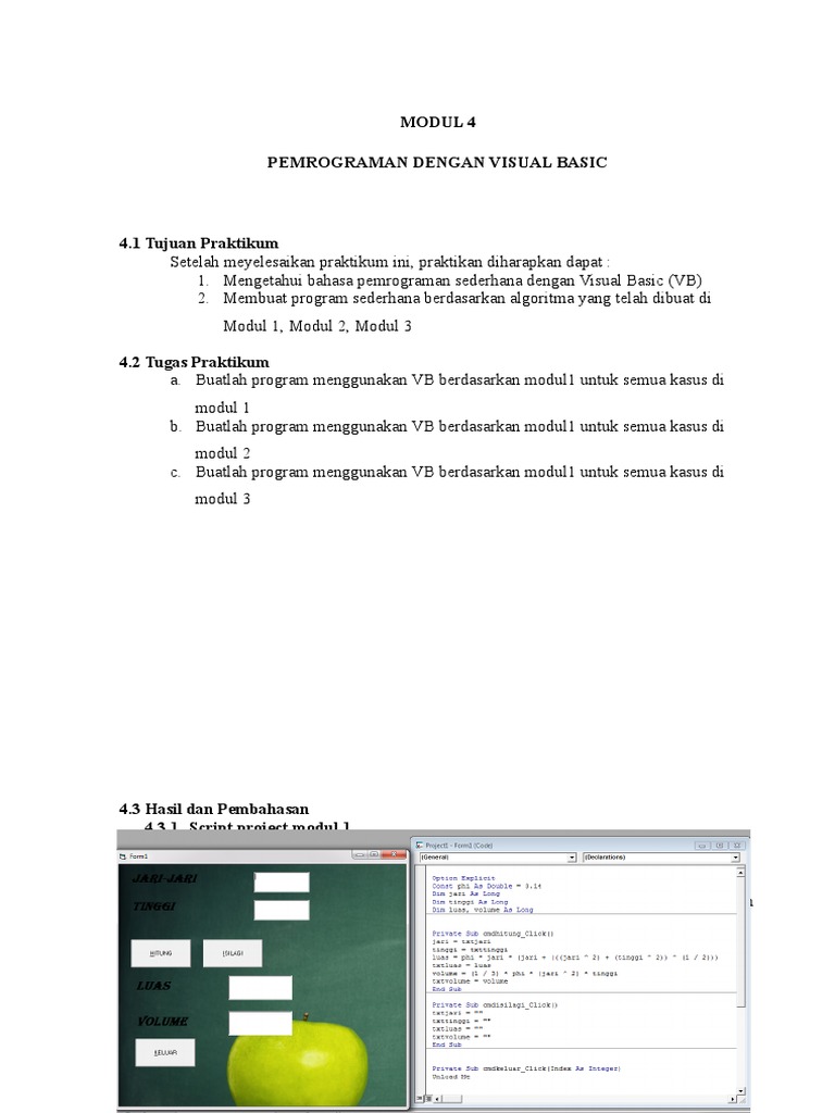 Modul 4 Pemrograman Visual Basic | PDF