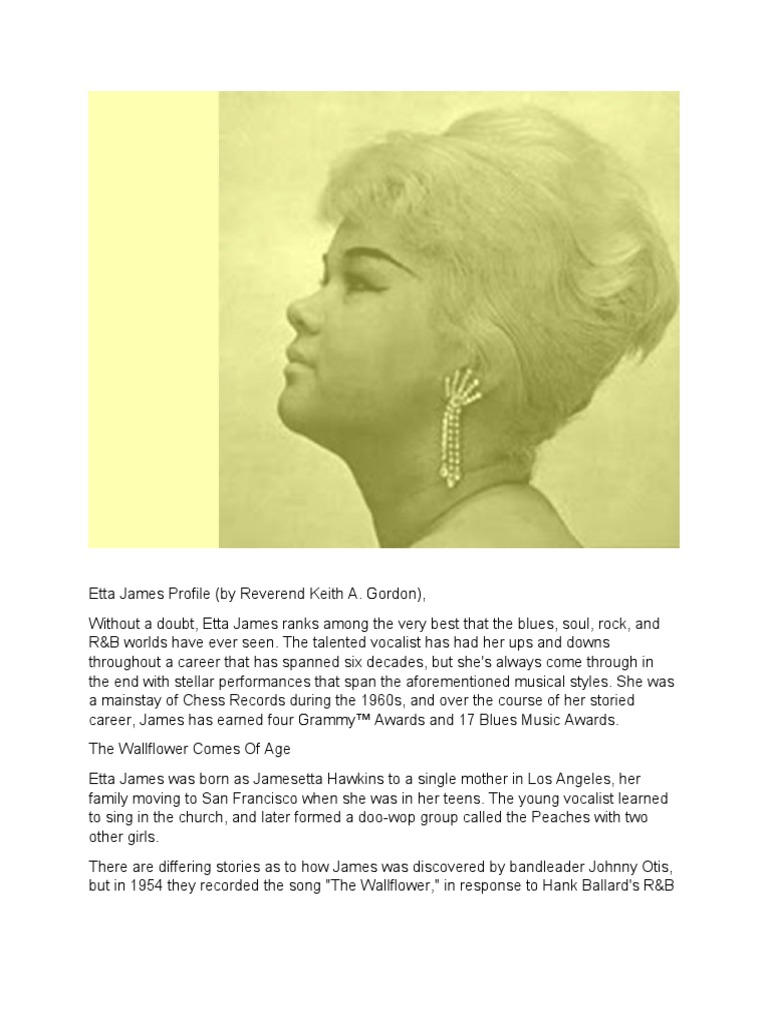 Etta James | PDF | Rhythm And Blues | Popular Music