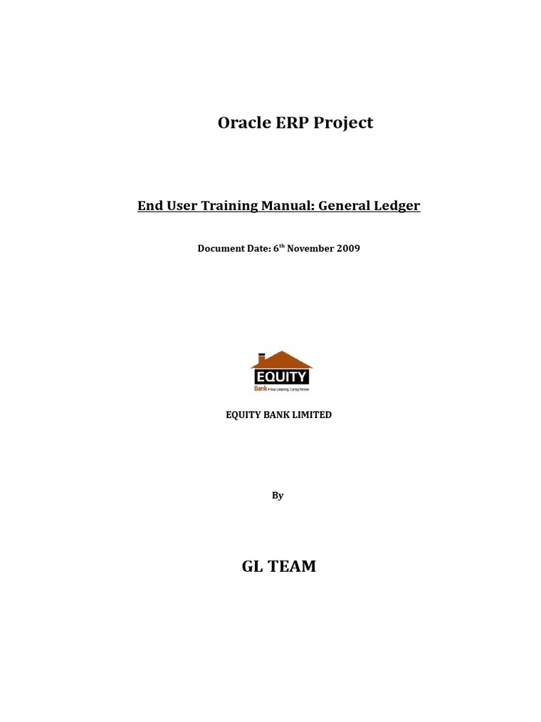 General Ledger User Training Manual | PDF | Debits And Credits | Icon ...
