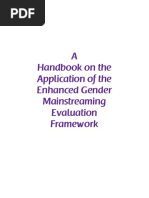 Gender Mainstreaming Evaluation Framework (GMEF) : Its Basic Features ...