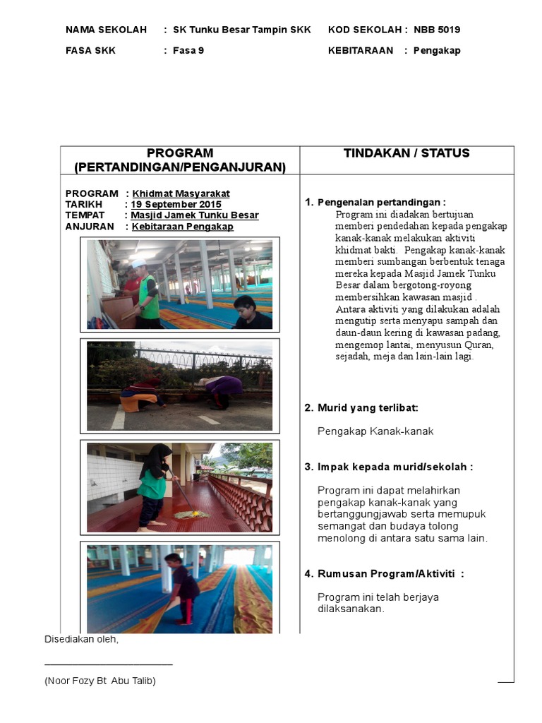 Laporan Program Khidmat Masyarakat | PDF