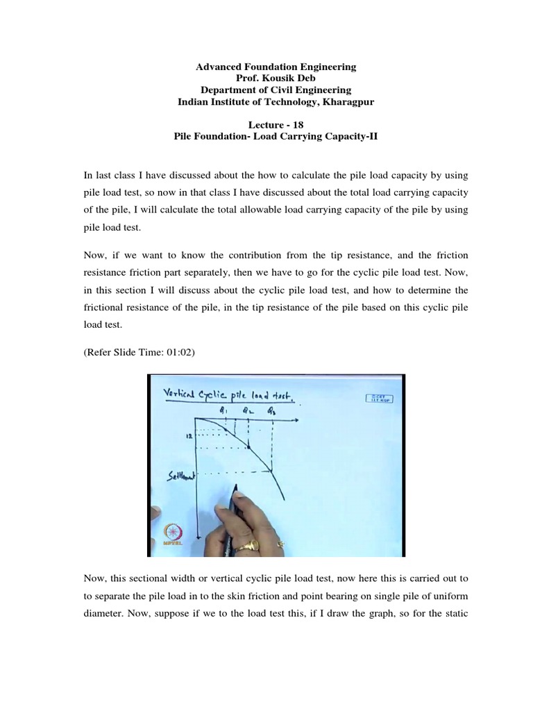 Cyclic Pile Load Test Procedures | PDF | Deep Foundation | Friction