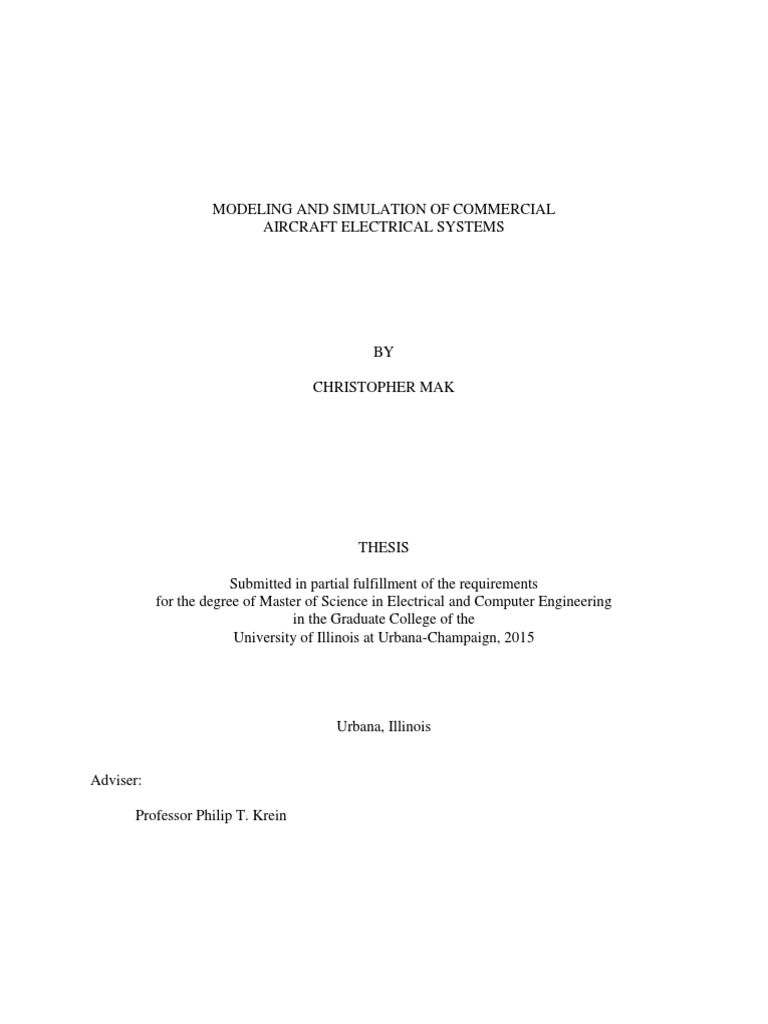 MATLAB Simulink Aircraft Electrical Power System Simulation ...