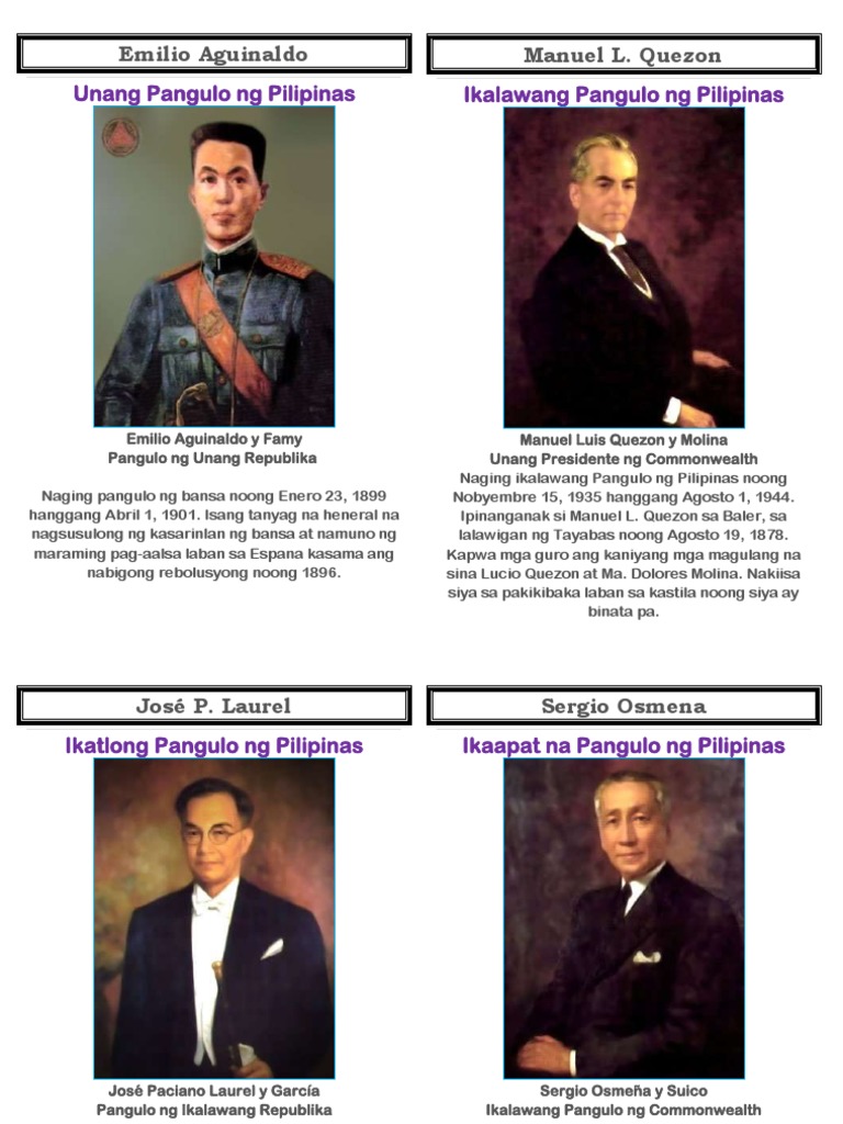 Mga Pangulo NG Pilipinas | PDF