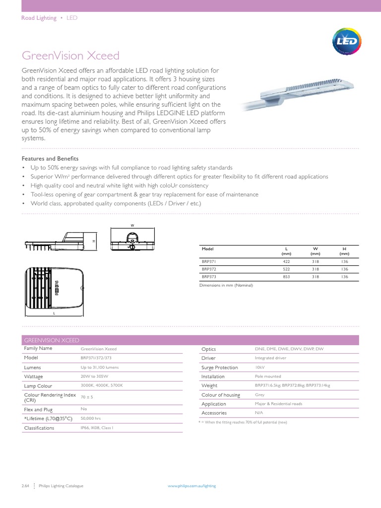 GreenVision Xceed | PDF | Light Emitting Diode | Lighting