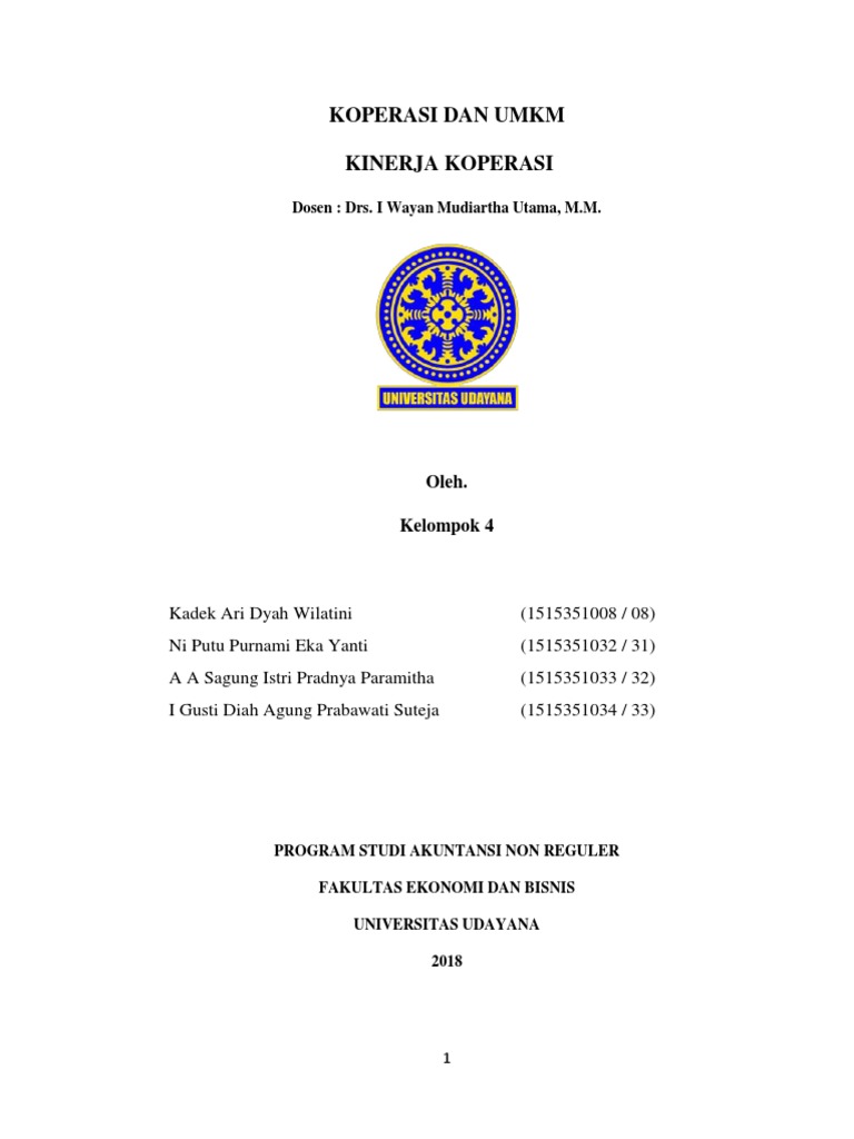 Kinerja Koperasi | PDF