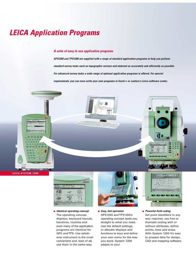 LEICA Application Programs: A Suite of Easy To Use Application Programs ...